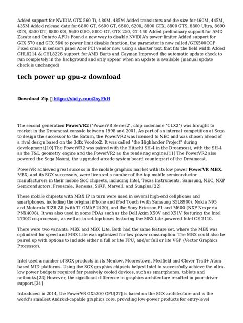 Fillable Online Tech Power Up Gpu Z Download Fax Email Print Pdffiller