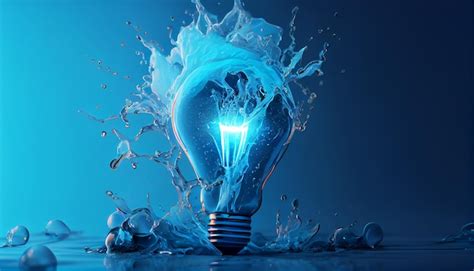 수력 에너지 개념 수력 전기 및 생태 생산의 그림 Generative Ai 프리미엄 사진