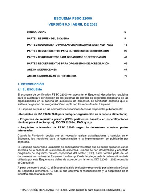 Traduccion Propia Version 6 Fssc 22000 2 Ok Watermark Pdf