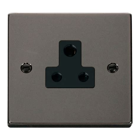Click Scolmore Deco 5a Round Pin Plug Socket Vpbn038bk Uk
