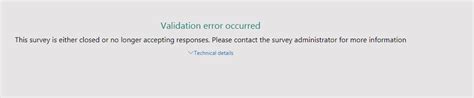 Validation Error Occurred When Opening Survey Link From Email Ms Forms Pro Microsoft