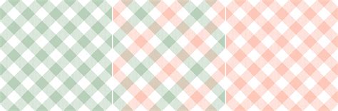 파스텔 코랄 핑크 그린 화이트의 봄 여름 비시 패턴 드레스 피크닉 담요 오일 클로 식탁보 다른 현대적인 부활절 패션 휴가 직물 디자인을위한 원활한 가벼운 깅엄 패턴 깅엄에