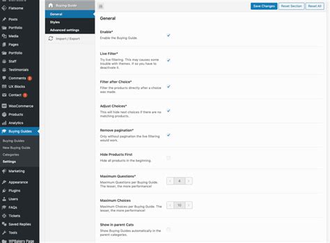 Setup WooCommerce Buying Guide Plugin