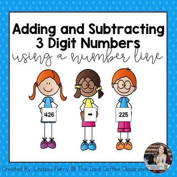Adding And Subtracting 3 Digit Numbers Using Number Lines 2nd Grade Worksheets Adding And