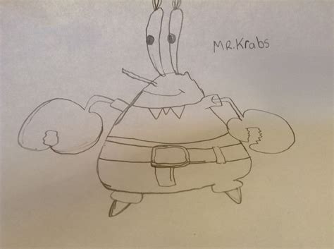 How To Draw Mr Krabs From SpongeBob SquarePants Steps