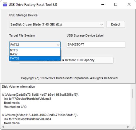 USB Drive Factory Reset Tool Para Windows Download