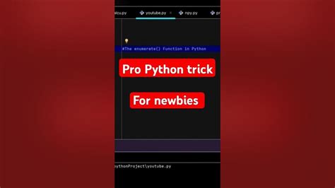 Pro Trick Using Enumerate Python Learning Free Youtube
