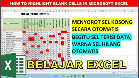 Cara Menandai Sel Kosong di Microsoft Excel | Belajar Conditional ...