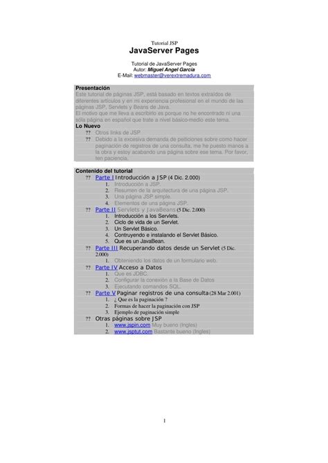 pdf de programación tutorial java server pages