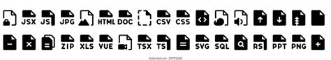 File Format Icon Pack Stock Photos 1 633 Images Shutterstock