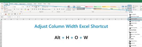 How To Adjust Column Width In Excel Shortcut Calculator
