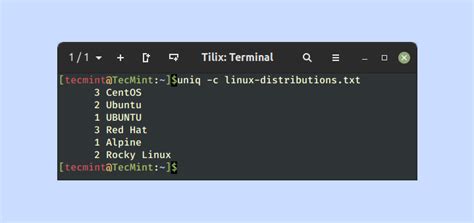 个uniq命令示例 删除Linux中的重复线 Cdgzu