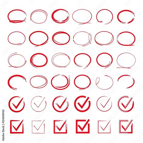 Circle Frames And Check Mark Stock Vector Adobe Stock
