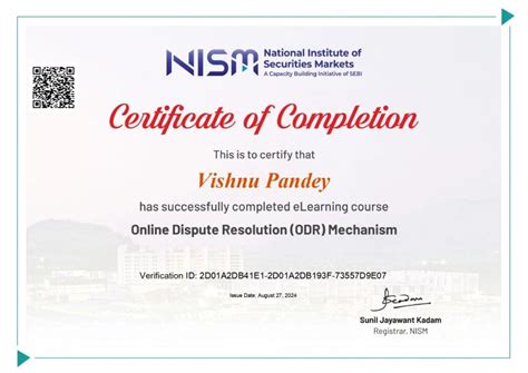 Vishnu Pandey On Linkedin Nationalinstituteofsecuritiesmarket Sebi