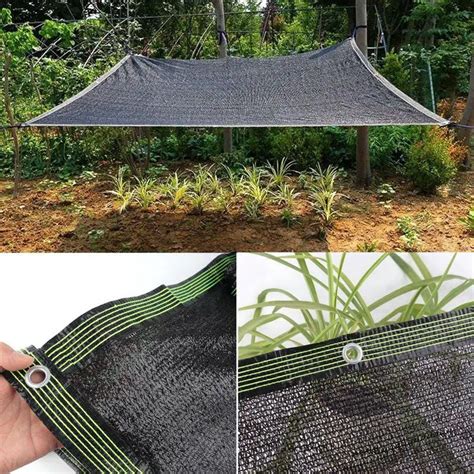 블랙 3pin 야외 Hdpe 안티 자외선 일 음영 그물 온실 Gazebos 스크린 메쉬 꽃 냄비 즙이 많은 식물 커버 태양 그늘