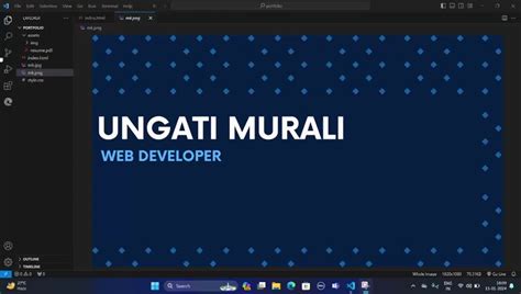Launching My Portfolio Website At Coderscave Ungati Murali Posted On The Topic Linkedin
