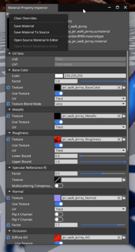 Feature Request Material Override Visual Indicator And Behavior Is