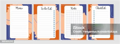 할 일 목록 노트 메모 체크리스트를 2024년의 트랜드한 칼라에 모았습니다 복숭아 솜털 줄무늬에 대한 스톡 벡터 아트 및 기타 이미지 Istock