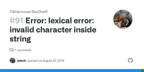 error lexical error invalid character inside string · issue 91