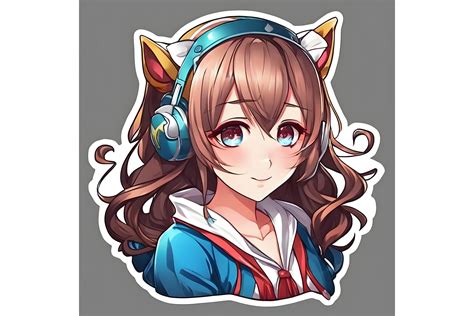 Anime Girl Mascot Logo Graphic By Mimishop · Creative Fabrica