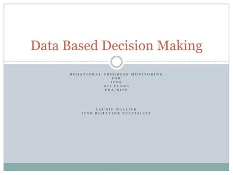 Ppt Data Based Decision Making Powerpoint Presentation Free Download
