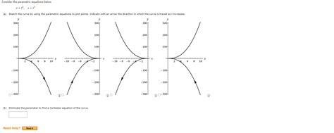 solved b eliminate the parameter to find a cartesian