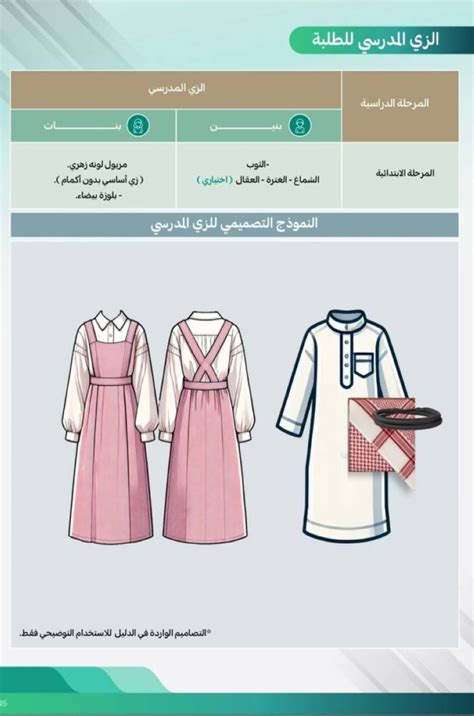 في خطوة لتعزيز الهوية الوطنية التعليم تعتمد دليل الزي المدرسي