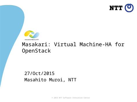 Pptx Masakari Virtual Machine High Availability For Openstack