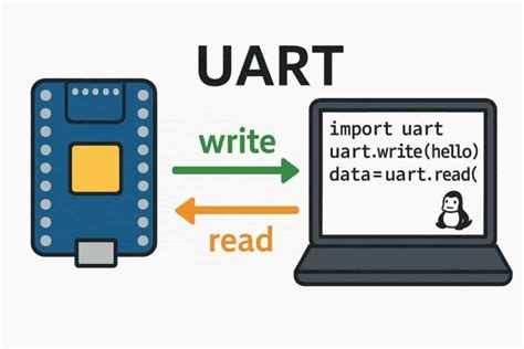 آموزش پروتکل ارتباط سریال Uart با میکروپایتون خواندن و نوشتن داده‌ها