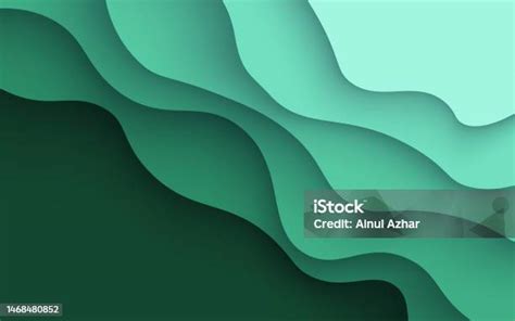 다중 레이어 녹색 색상 텍스처 3d 종이 컷 레이어 그라디언트 벡터 배너 추상 종이 컷 아트 배경 디자인 웹 사이트 템플릿 지형지도 개념 또는 부드러운 종이 접기 종이 컷