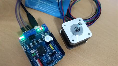 arduino uno 로 l298p 모터 쉴드를 사용해서 2상 바이폴라 스테핑모터 구동시켜 보기 youtube