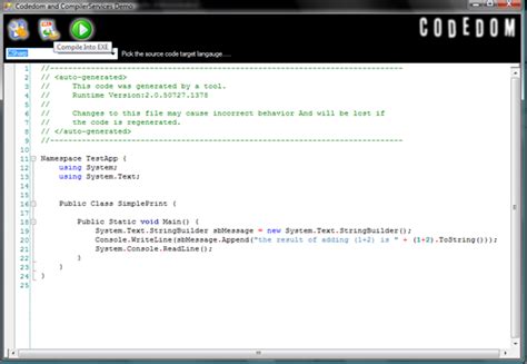 Dynamic Creation Of Assembliesapps Codeproject