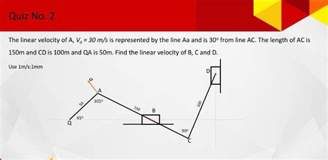 Solved The Linear Velocity Of A Va 30 M S Is Represented By Chegg Com