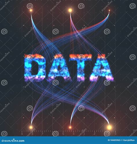 Vector Abstract Colorful Big Data Information Sorting Visualization Social Network Financial