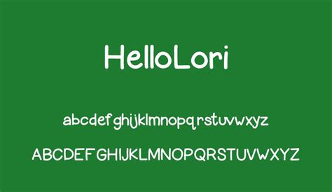 Hello Lori Free Font