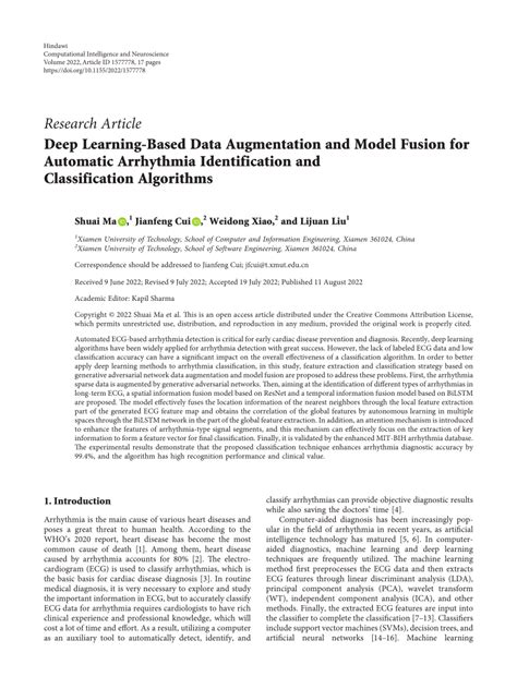 Pdf Deep Learning Based Data Augmentation And Model Fusion For