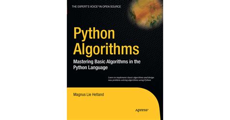 1 Introduction Python Algorithms Mastering Basic Algorithms In The Python Language Book
