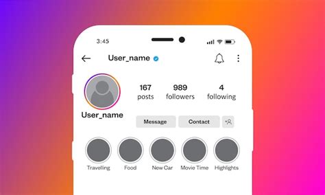 Premium Vector Instagram Profile Interface Template Mockup