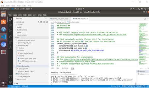 Ros通信实操（小乌龟通信实现）（九）c、python采用参数通讯方式编写一个节点控制乌龟的的颜 色和绘制的线条乌龟相关信息在