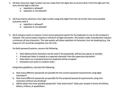 solved 1 [4] how many four digit numbers can you make from