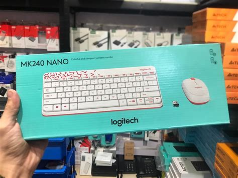 Logitech Mk240 Nano Wireless Keyboard Mouse Combo White Computers And Tech Parts And Accessories