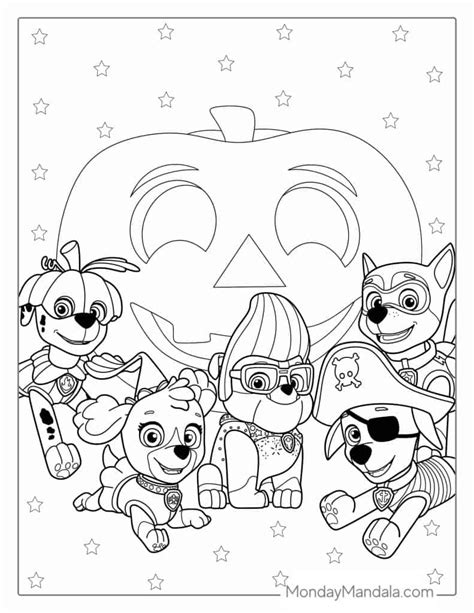 Paw Patrol Halloween Coloring Pages Sketch Coloring Page