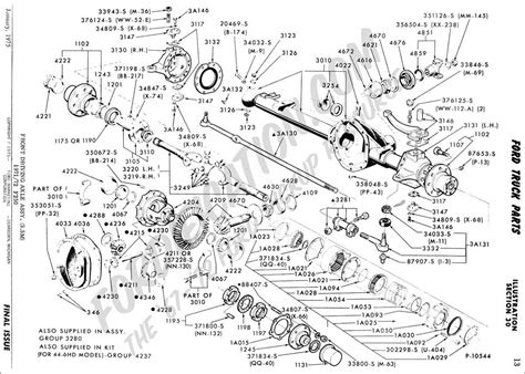 Exploring The Components Of Ford Dana 60 Front Axle Illustrated Diagram