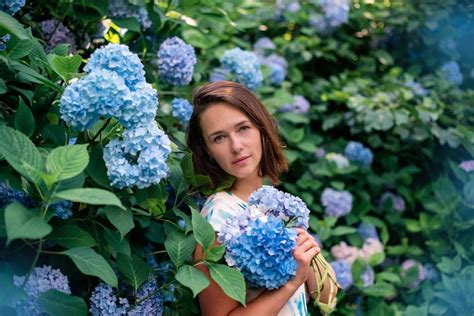 Фотосессия в гортензии