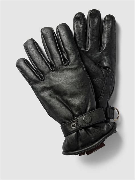 Pearlwood Leren Handschoenen Met Verstelbaar Bandje In Zwart Online Kopen Pandc