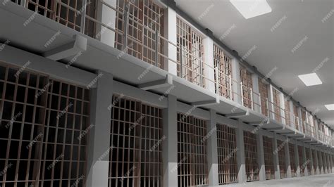 Premium Photo Rows Of Prison Cells Prison Interior