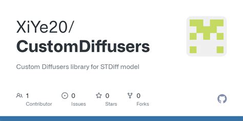 Github Xiye20customdiffusers Custom Diffusers Library For Stdiff Model