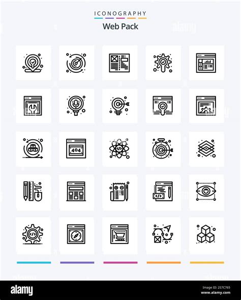 Creative Web Pack 25 Outline Icon Pack Such As Web Advancement Graphics Design Design Gear