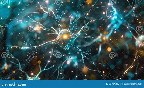 close up of neuron cells connecting using electrochemical signal