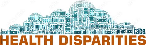 Health Disparities Conceptual Vector Illustration Word Cloud Isolated